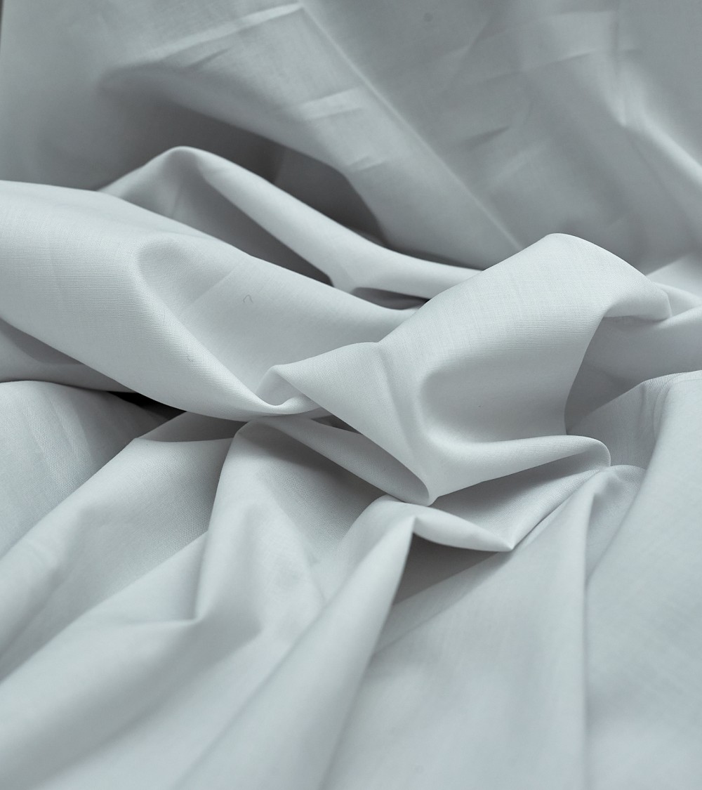 Pale grey light cotton fabric