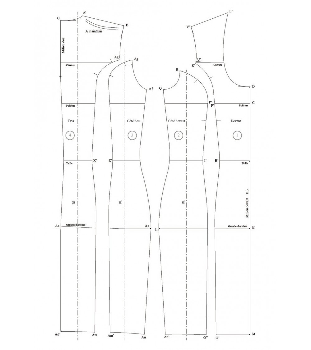 Princess-line sheath dress with low front neckline