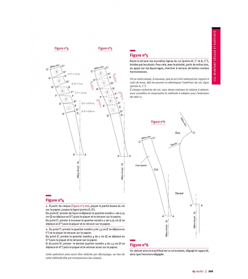 Separate raised collar with an open neckline