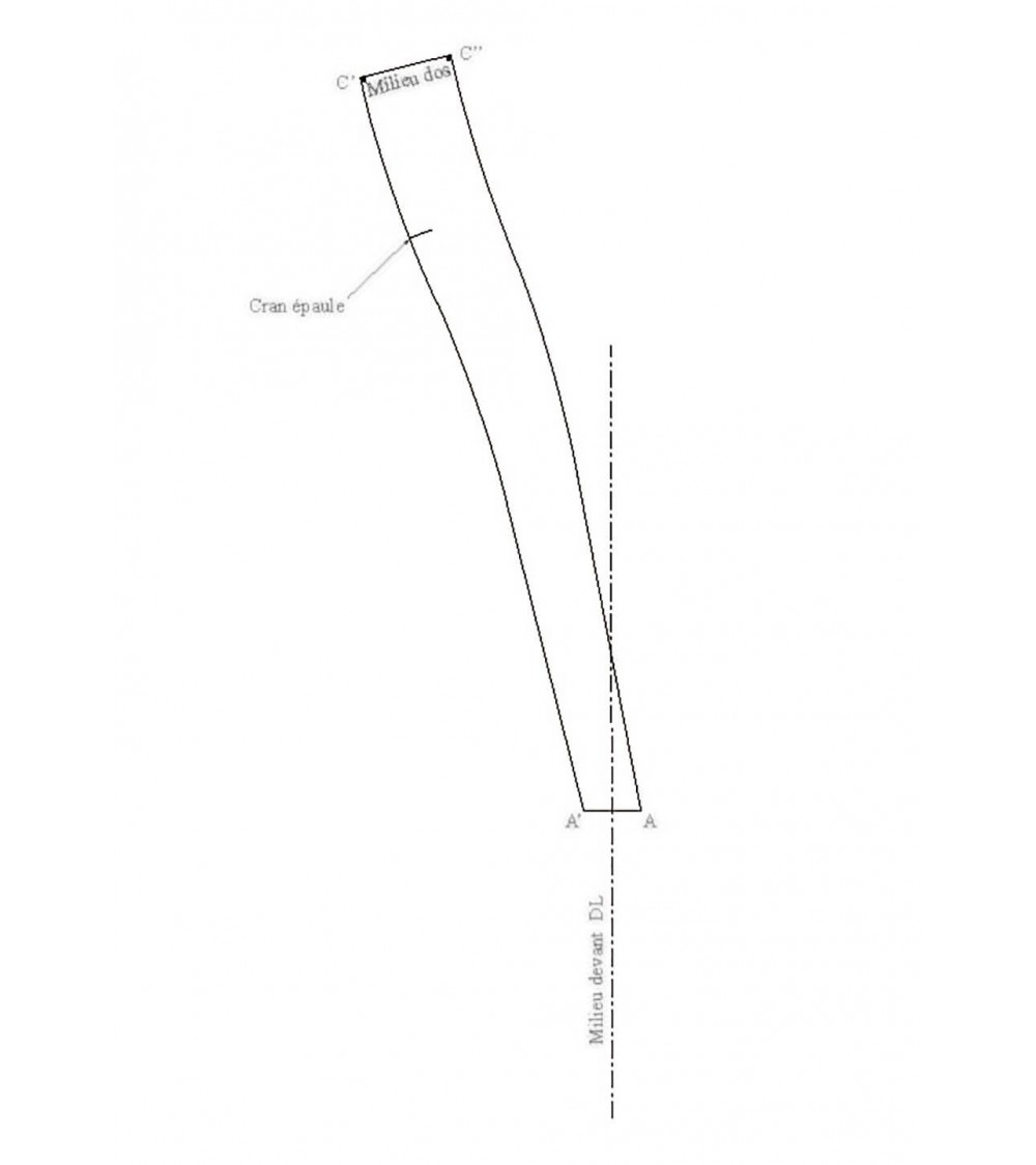 Separate raised collar with an open neckline