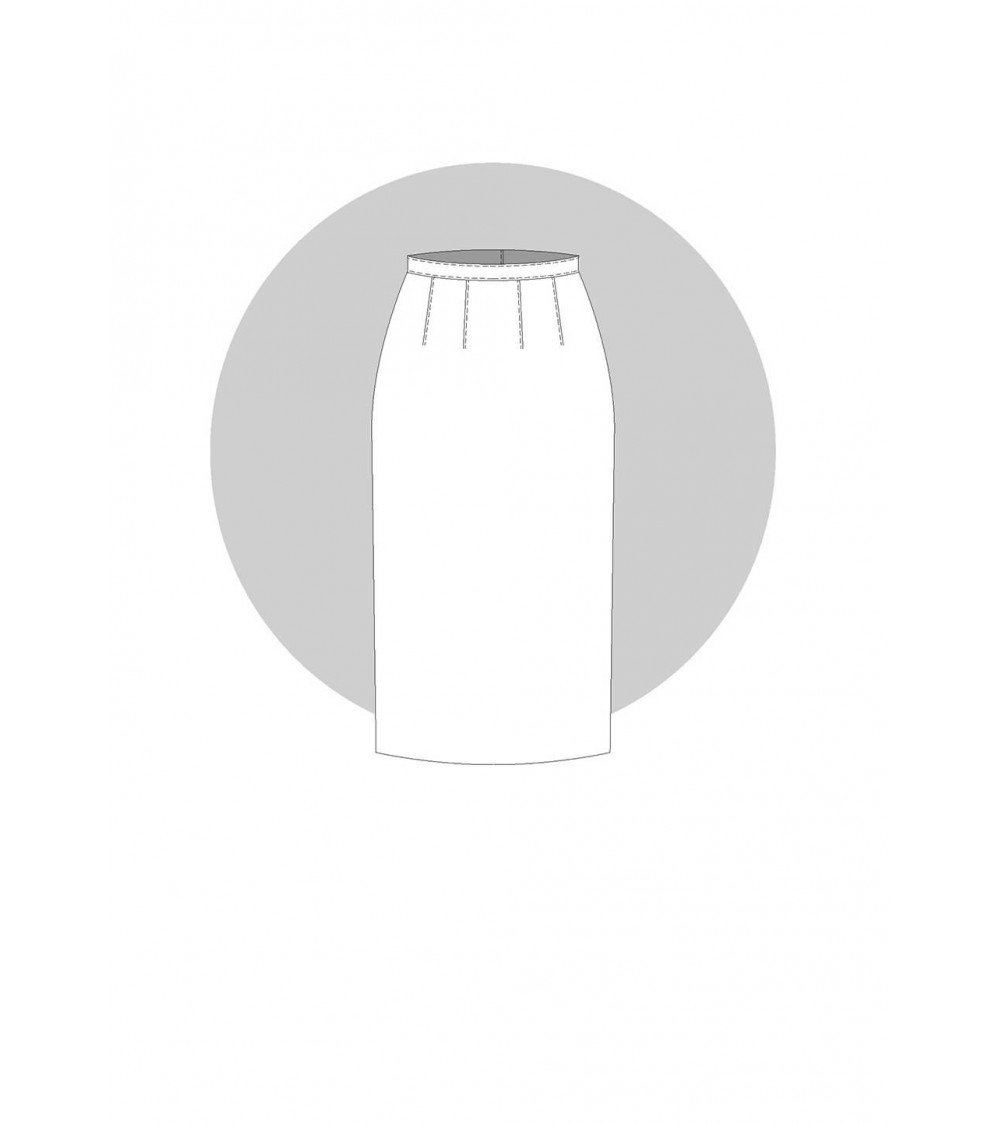 Folded slit for a skirt base (ready-to-wear)