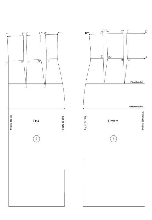 High-waisted skirt base
