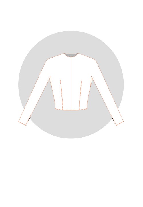 Kimono sleeve with inset gusset (bodice base pattern)