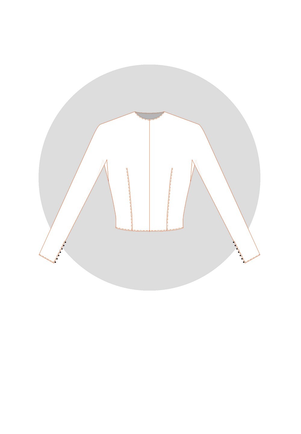 Kimono sleeve with inset gusset (bodice base pattern)