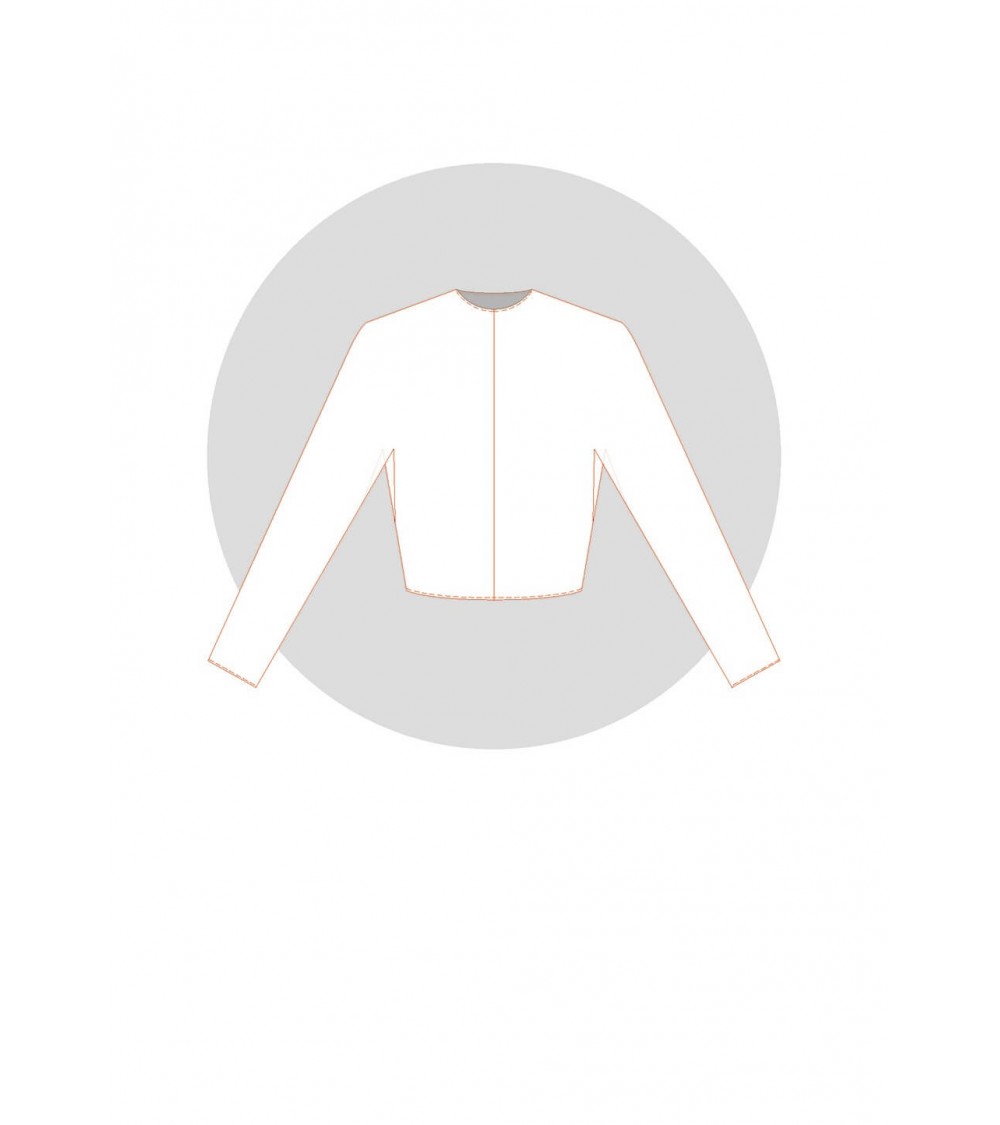 Kimono sleeve with inset gusset (knitwear or loose garment base pat...