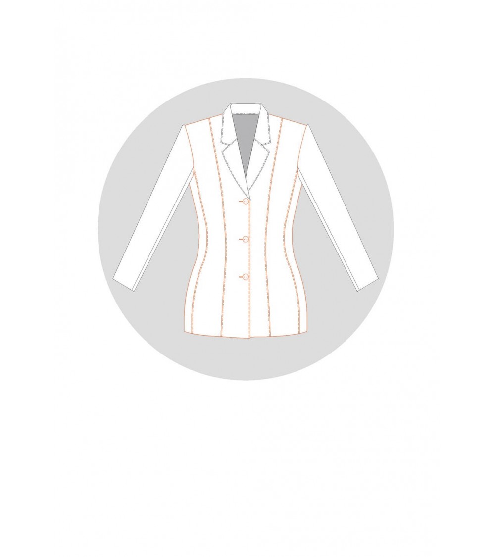Tailored jacket with shoulder strap seams and side piece (5 pieces)