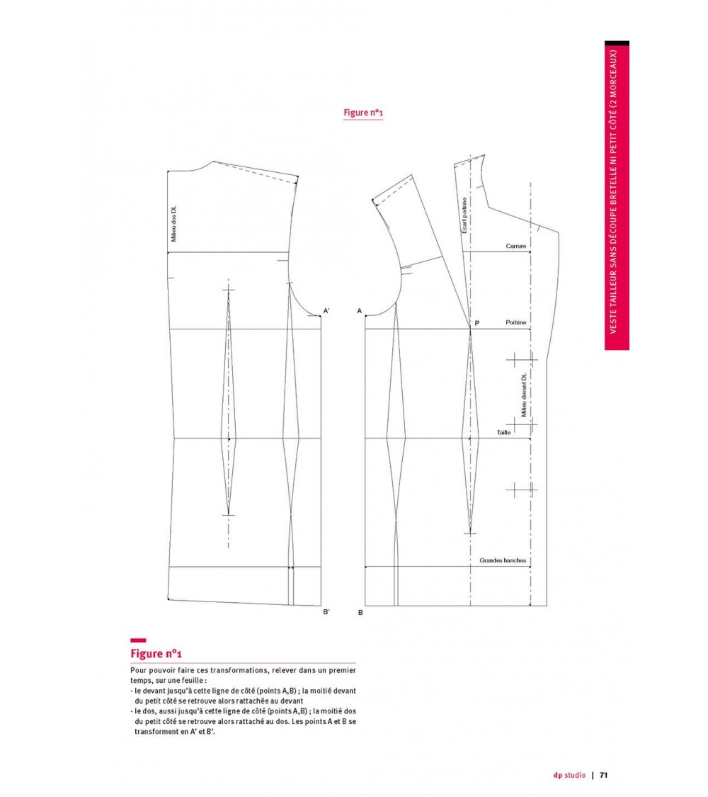 Tailored jacket with no shoulder strap seam or side piece (2 pieces)