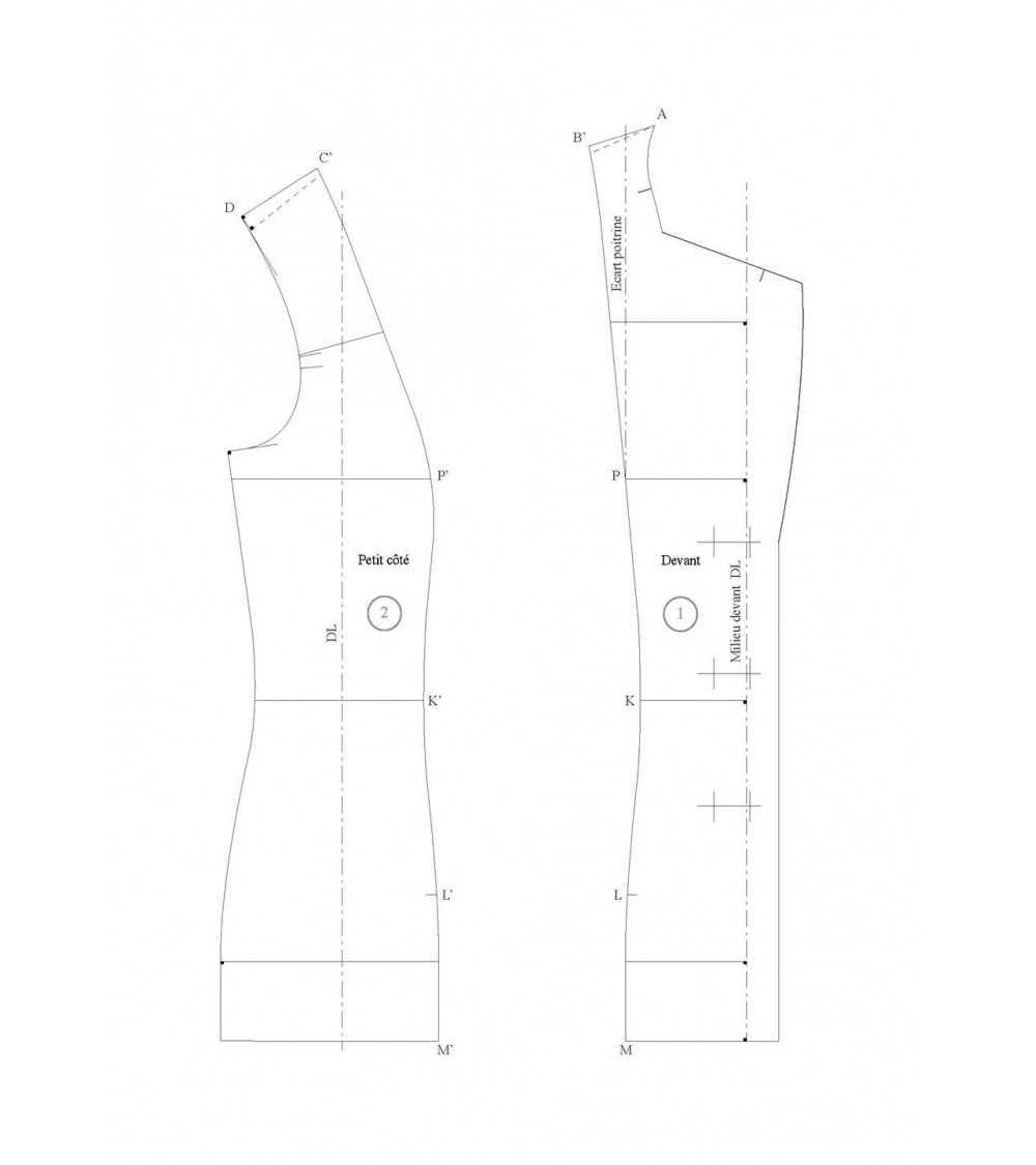 Tailored jacket with shoulder strap seams but no side piece (4 pieces)