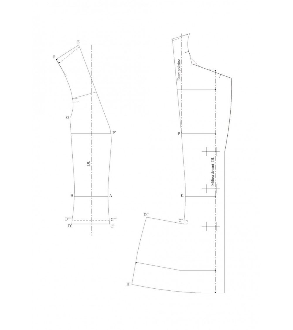 Dart manipulation in a pocket seam (tailored jacket base)