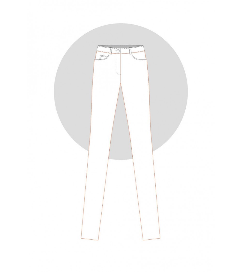 Base pattern for slim-cut low-waist cigarette pants
